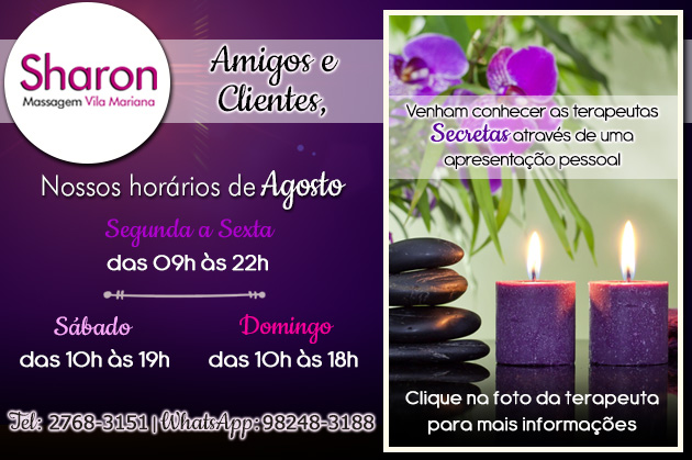 Massagem São Paulo Massagistas Sharon Massagens